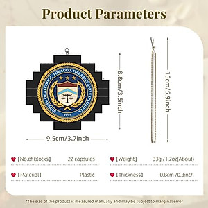 Us Bureau of Alcohol Tobacco and Firearms ATF Fashion Building Brick Block Puzzle Lozenge Shaped Orange Uv Printed for Indoor Outdoor Suitable for Various Festivals
