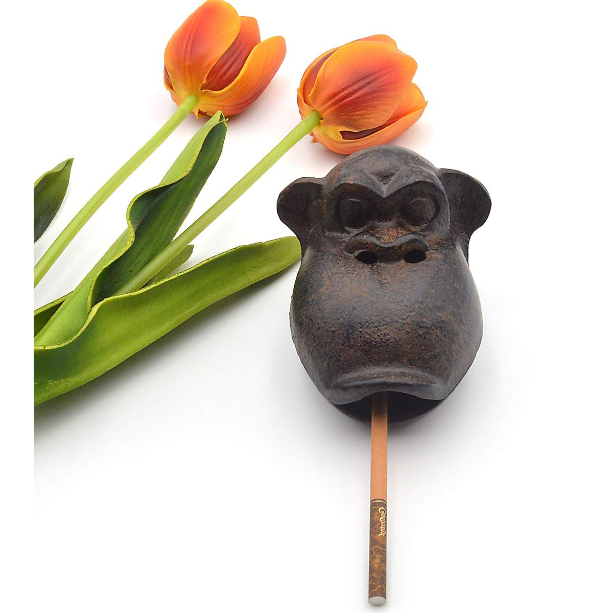 YIMIFLA Cigar Ashtray, Monkey Cool Ashtray for Cigarettes Outdoor Cast Iron Ash tray Ash Holder for Patio Home Office Decoration, Great Gift for Men and Women