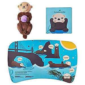 Joovy Nook NB High Chair Featuring Four-Position Adjustable Swing Open Tray, 3-Position Reclining Seat, and Front Wheels - Southern Sea Otter National Park Foundation Edition, Greenamole