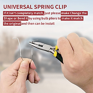 9PCs Bulb Retaining Spring Clips, Universal Car Headlight Clamp Headlamp Dip Dipped Beam Bulb Hoder for H1 H3 H4 H7