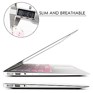 Allinside Pink Ombre Keyboard Cover Skin for MacBook Pro 13" 15" 17" (2015 or Older Version), MacBook Air 13" A1369/A1466, Older iMac Wireless Keyboard MC184LL/B