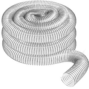 FULTON 4" x 20' Ultra Flex Clear-Vue Heavy Duty PVC Hose - MADE IN USA!