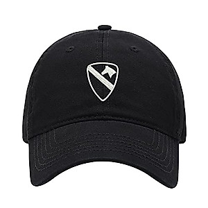 L8502-LXYB Baseball Cap Men Army 1st Cavalry Division Embroidered Washed Cotton Dad Hat Baseball Caps (Black,7 5/8)