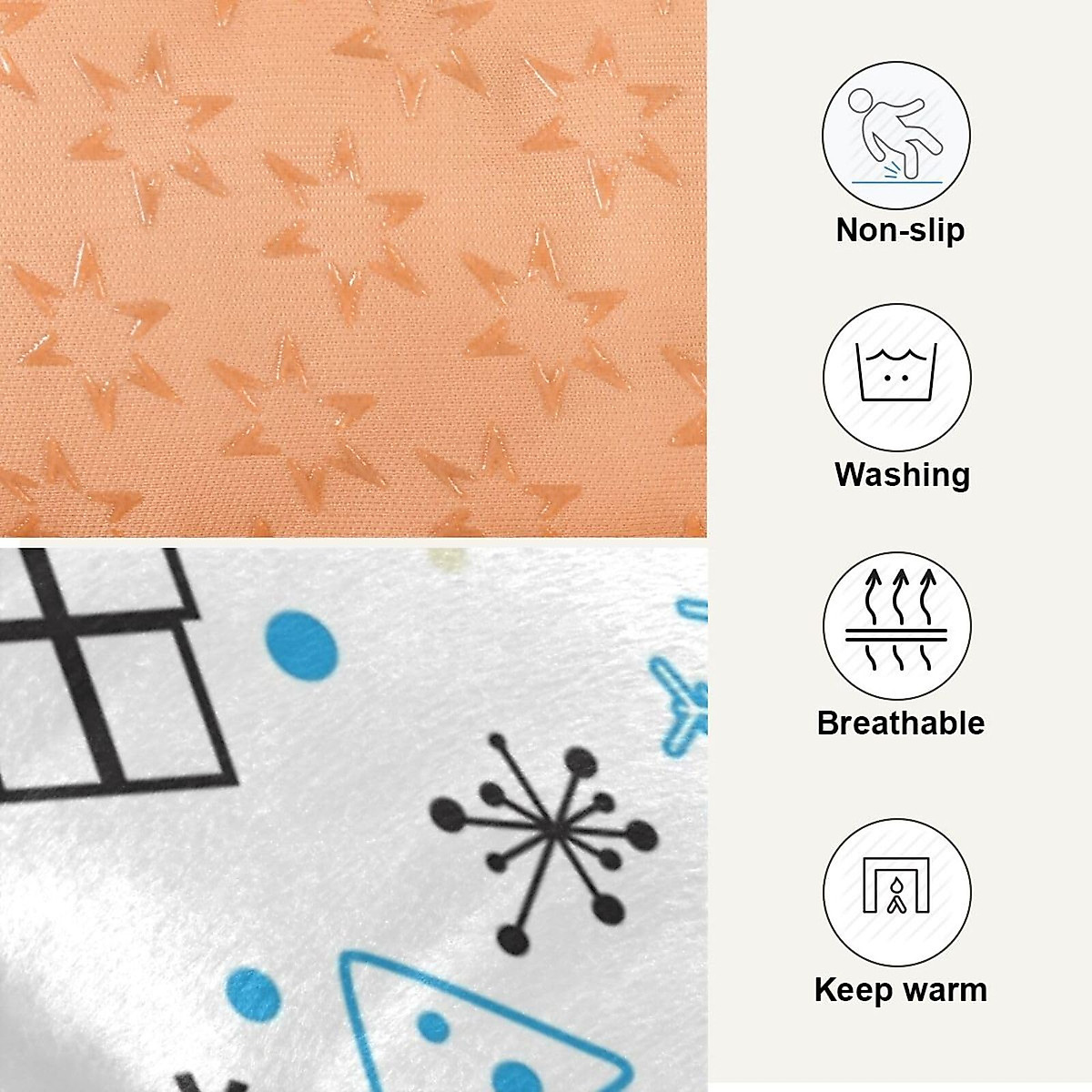 Coikll Cute Animals Christmas Pet Bed Pad Soft Dog Bed Mat with Anti-Slip Bottom, Machine Washable Crate Pad Mattress for Dog Sleeping- 24 * 18inches