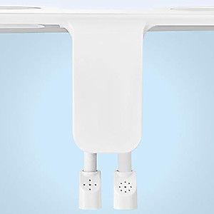 Omigo Element Bidet Attachment Non-Electric Thin Modern Design, Dedicated Rear and Front Self-Cleaning Nozzles with Pressure Control Dial (Ambient Temp, White)