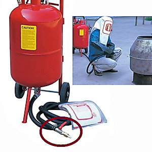 Ceramic Sandblasting Gun, Sand Blasting Gun Kit, Sandblaster Gun with Three 3/32" ID(2.4mm) Nozzle Tip Replacements, Valve Type Sandblaster Gun for Rust Eliminating