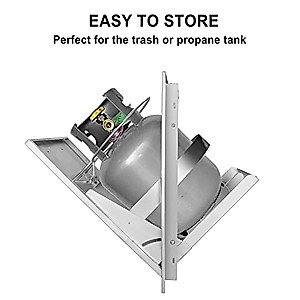Karpevta Built-in Propane Drawer W18.6XD16XH25 Inch Propane Tank Drawer with Adjustable Trash Ring Stainless Steel Trash Drawer with Handle for Outdoor BBQ Island