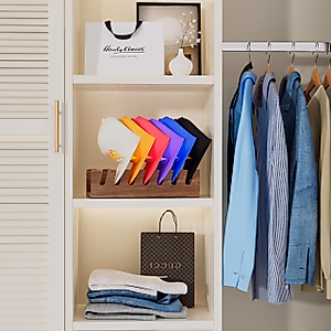 2 Pack Hat Stand for Baseball Caps Display, No Install Wooden Hat Organizer for 14 Baseball Caps for Closet, Bedroom, Dresser, Entrance (Dark Brown)