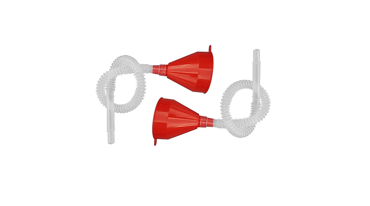 Annurssy Multi-purpose Oil Funnels - 2 Pack with Flexible Tube