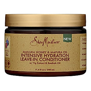 SheaMoisture Intensive Hydration Leave-in Conditioner for Curly Hair Manuka Honey and Mafura Oil Hair Conditioner to Strengthen and Restore Hair 11.5 oz