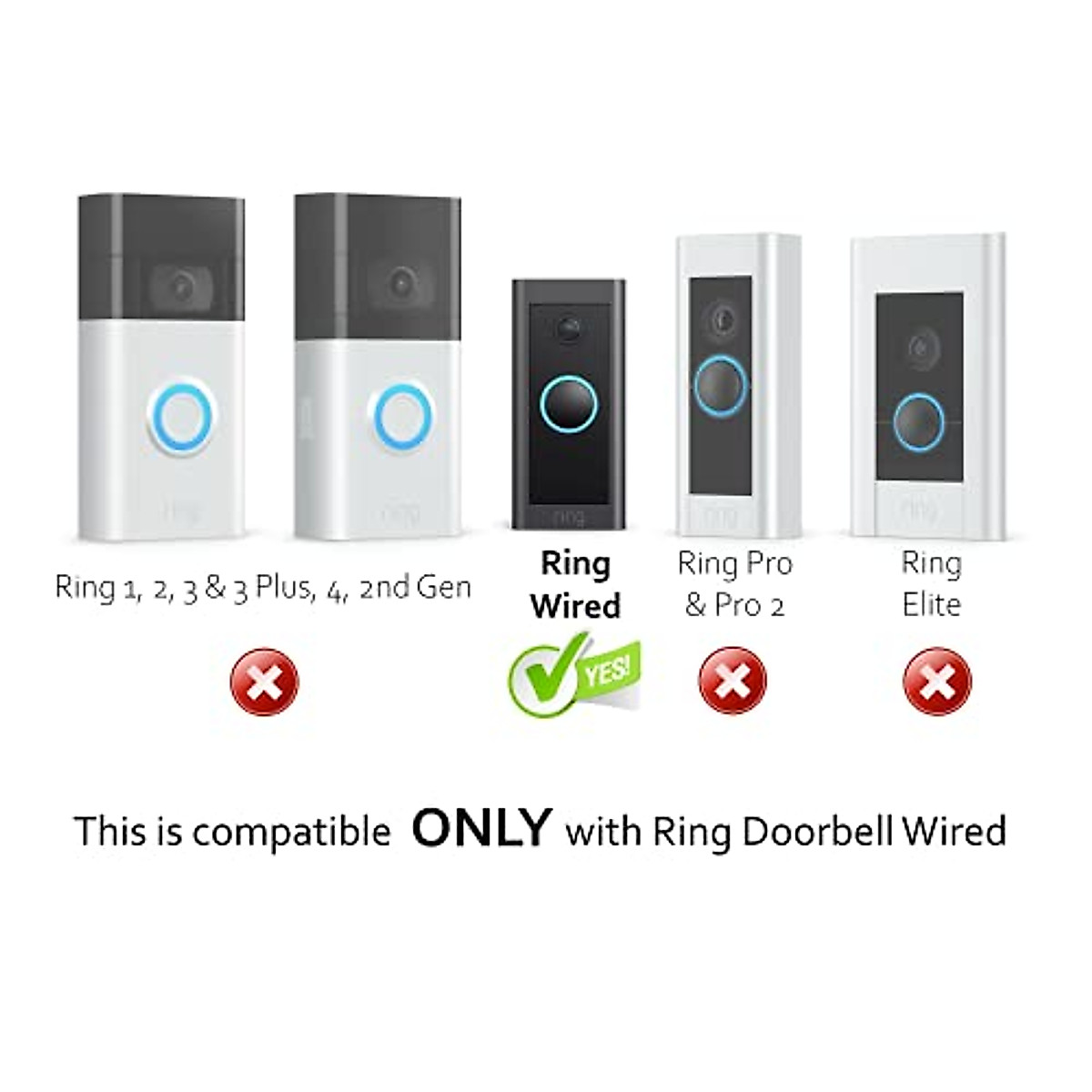 Mars Outpost Adjustable Mount for RingWired Corner Adjustable Mounting Bracket Wedge 20-45 Degree 20/25/30/35/40/45 Degree Slim & Strong, Black