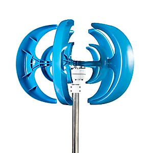 WANGYONGQI 12000W Wind Solar Hybrid System 5 Blades Controller Lantern Vertical Axis Wind Turbine Generator Motor Kit for Home Windmill Use,220v