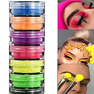 Pigment Body Powder Color Glow Powder Fluorescent Glitter Pearl High Gloss Nail Powder Powder Nail Pigment For Body And Craft