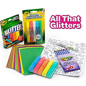 Crayola All That Glitters Art Case Coloring Set, Toys, Gift for Kids Age 5+