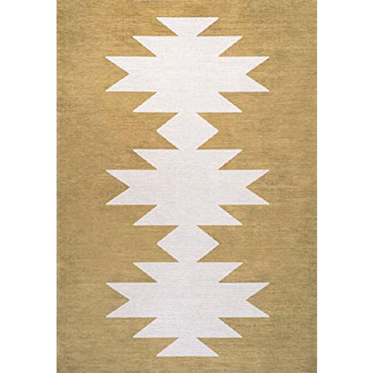 JONATHAN Y WSH110B-4 Chayton Minimalist Geometric Machine-Washable Indoor Area-Rug,Scandinavian,Southwestern,Bohemian Easy-Cleaning,Bedroom,Kitchen,Living Room,Non Shedding,Light Green/Ivory,4 X 6