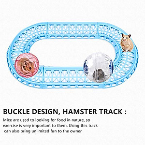 1 Hamster Runway Toy Set Hamster Exercise Toys Track Toy Small Animal Pet Track for Small Pets Hamsters Gerbils Hamster Running Ball Toy Mice Hamster Race Track