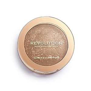 Makeup Revolution Bronzer Reloaded, Buildable Formula, Highlighting & Bronzing Powder, for Dark Skin Tones, Cruelty-Free, Long Weekend, 0.53 Oz