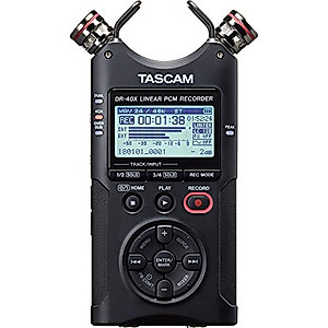 Tascam DR-40X Four-Track Digital Audio Recorder with 16GB Memory Card Bundle