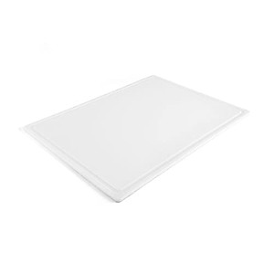 Farberware Extra-Large Plastic Cutting Board with Perimeter Juice Groove, Dishwasher-Safe Kitchen Chopping Board, 15x20-Inch, White