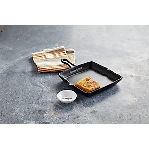 Mud Pie Cornbread Skillet and Serving Set, Black, 8" x 8"