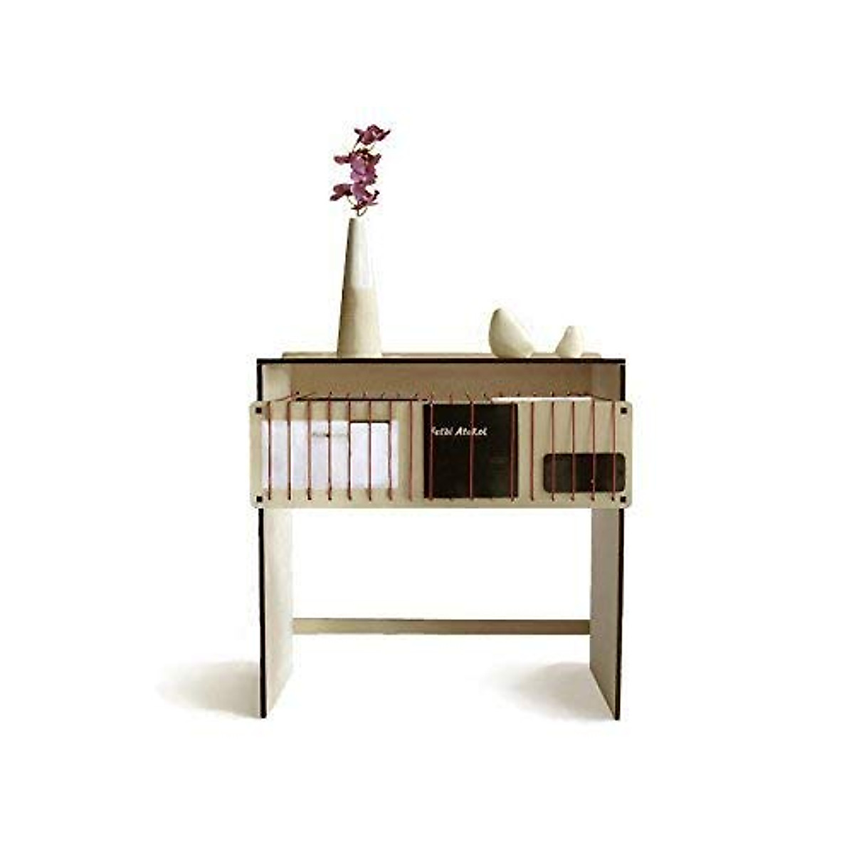 Small wooden modern sideboard storage cabinet for living room Many available colors as poplar Made of plywood Unique hallway sideboards Design by italian designer Laser cut wood and handmade