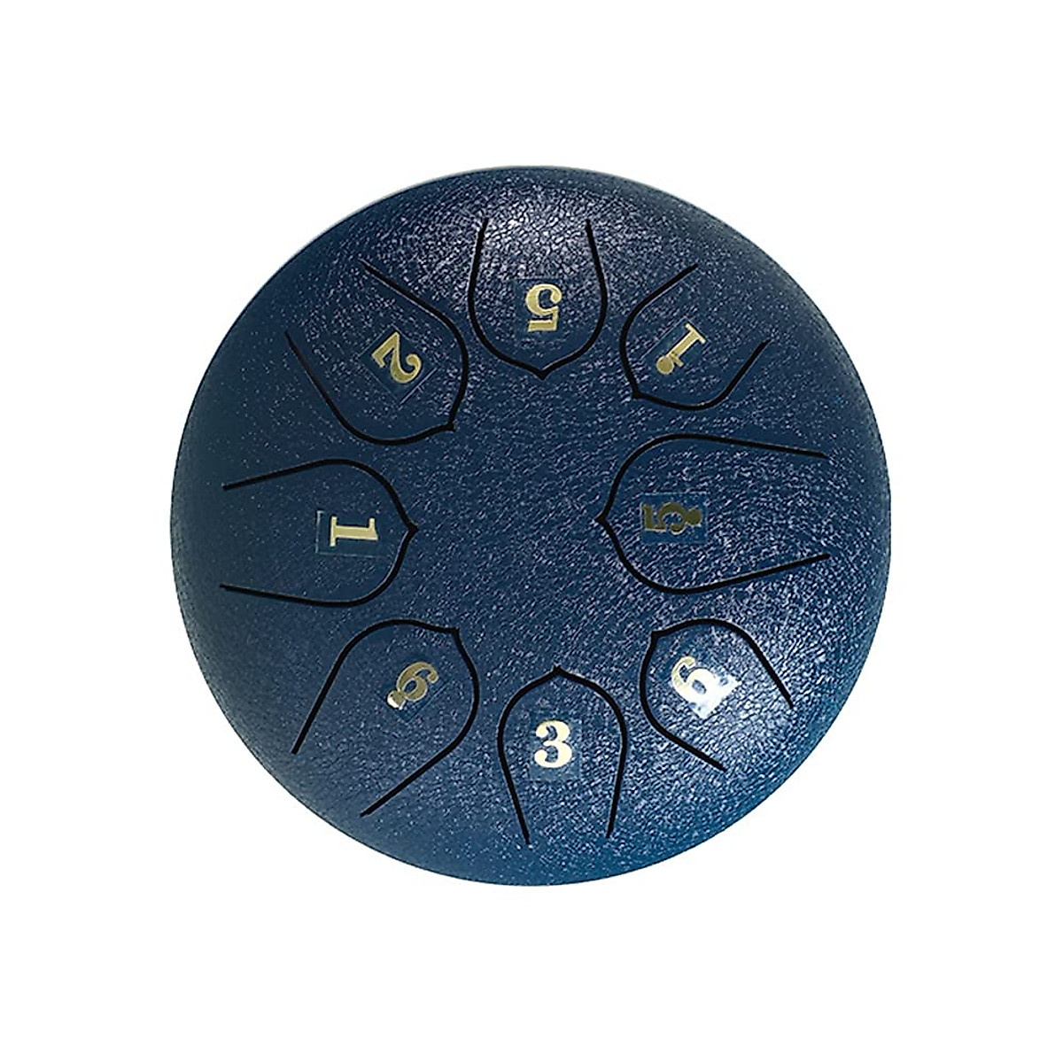 LAOZE Steel Tongue Drum-12 Inch 13 Note Percussion Instrument Lotus Hand Pan Drum with Drum Mallets Carry Bag (6''-8note, Gold)