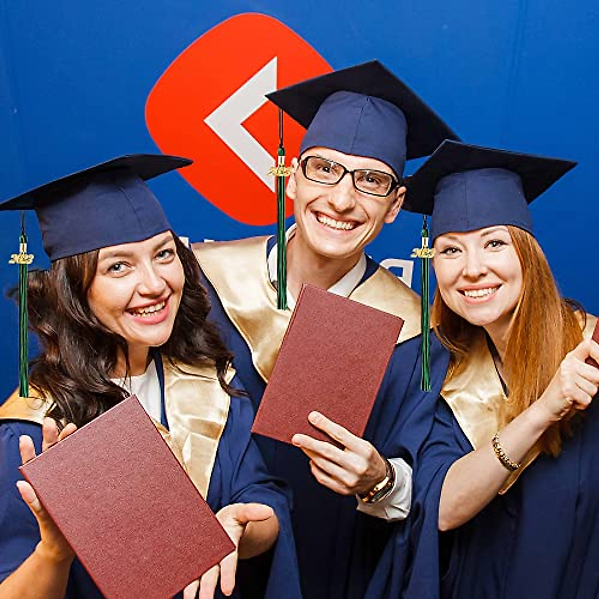 2PCS 2023 Graduation Tassels, 2023 Graduation Tassel with Gold 2023 Year Charm, Graduation Hat Decoration Tassel for Graduates, 2023 Tassel for Graduation Party Ceremonies Gift(Green and Black)