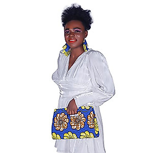 AFRICSTYLE Ankara Print Clutch Multi-Colored Africa Purse African Handbag, Ankara Fabric, African Print Clutch