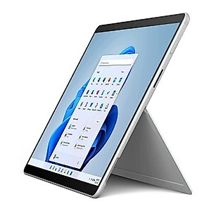 Microsoft 13" Multi-Touch Surface Pro X Tablet, SQ2, 16GB RAM, 256GB SSD, Adreno 690 GPU, PixelSense 10-Point Touch Display, Windows 10 Pro (Wi-Fi Only, Platinum) (Renewed)