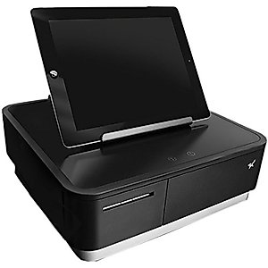 Star Micronics mPOP Integrated USB-C Lightning Receipt Printer & Cash Drawer with Tablet Stand - Black