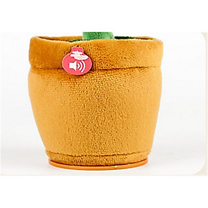 Musical Singing Dancing Repeating Talking Sunflower Soft Plush Funny Creative Saxophone Kids Toy(Yellow)