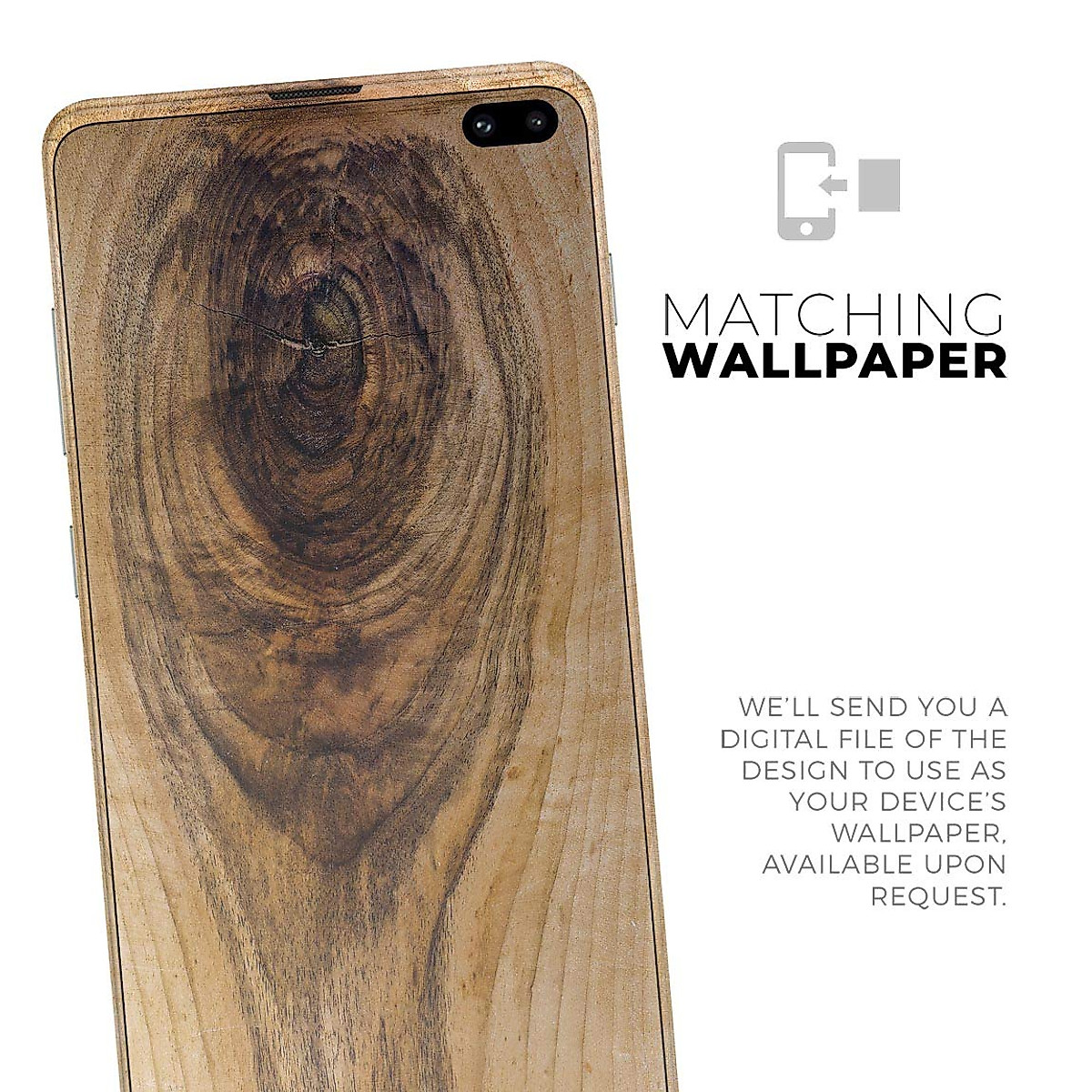 DesignSkinz Raw Wood Planks V10 Protective Vinyl Decal Wrap Skin Cover Compatible with The Samsung Galaxy S20 (Screen Trim & Back Glass Skin)