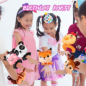 Libima 200 Pcs Inflatable Wrist Balloon Cartoon Animals Hand Wearing Balloons with Pump Safari Farm Animals Balloons Jungle Theme Birthday Party Favors Zoo Carnival Party Supplies Decorations