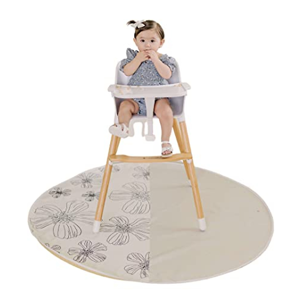 3-1 Baby Splat Mat for Under High Chair | Art Mat | Picnic Mat | Splat Mat Waterproof Washable | High Chair Mat for Floor | Splash Mat for Under High Chair | Food Mat for Baby High Chair Food Catcher