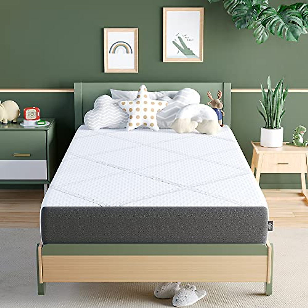 TeQsli 8 Inch Full Mattress, Gel-Infused Memory Foam Mattress in a Box for Kids and Adults, Full Bed Mattress with Breathable Cover for Bunk Bed, Trundle Bed, Medium Firm Feel, CertiPUR-US Certified