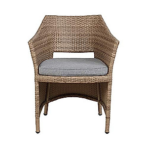 Kokoli All-Weather Conversation Set with Set of 2 Chairs with Ottomans and 17" H Accent Table