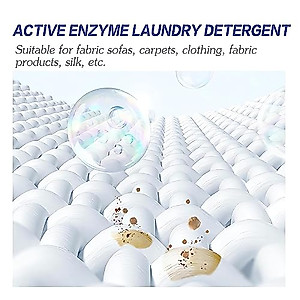 Active Enzyme Laundry Stain Remover - 2023 New Enzyme Cleaner Clothing Stain Remover, Natural Non Toxic Widely Applicable for Enzyme Carpet Fabric Hats Pet Oil Red Wine Ink Armpit Stain Remover (1PC)