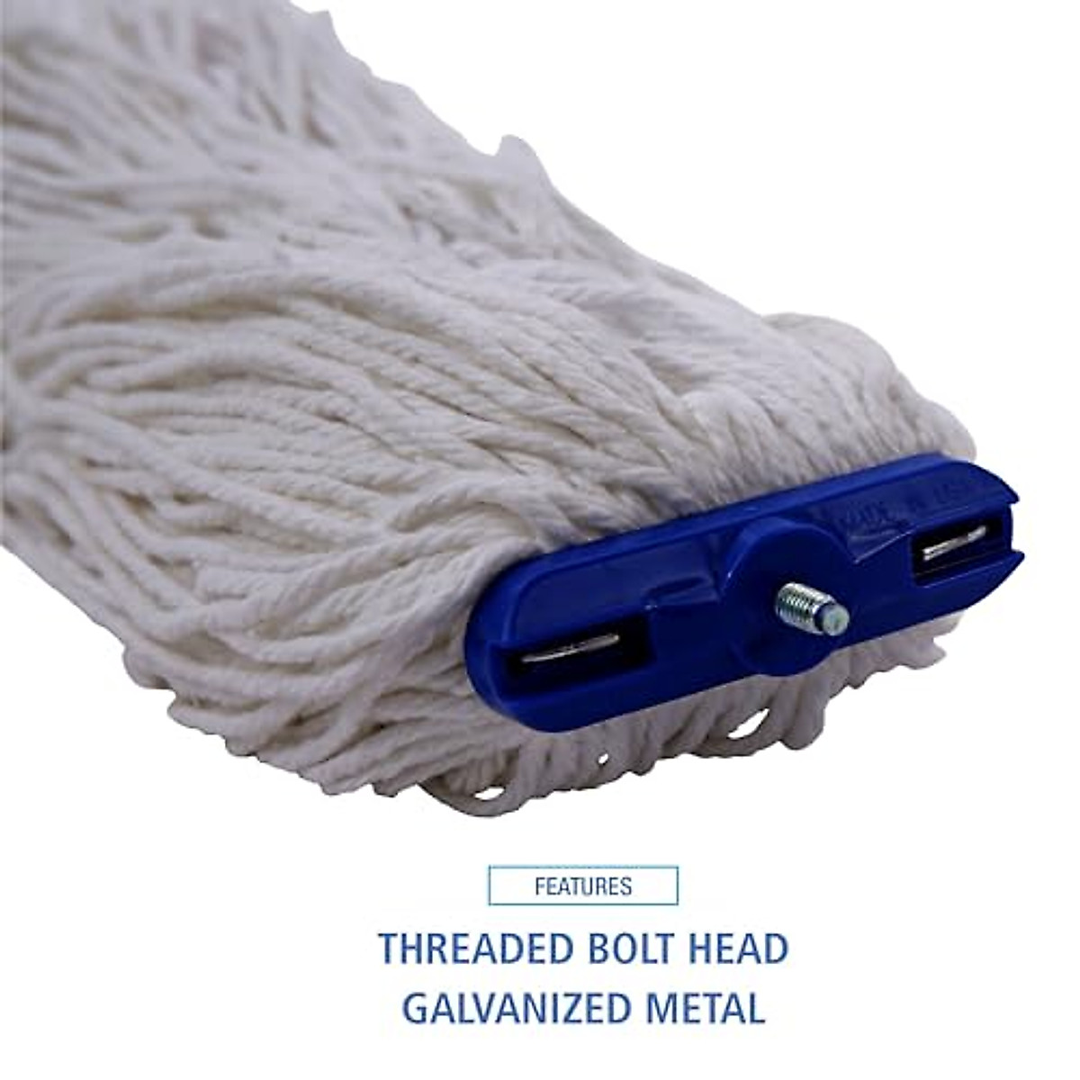 Boardwalk BWK732R 32 oz. Economical Lie-Flat Rayon Fiber Mop Head - White (12/Carton)