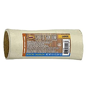 Cadet Stuffed Shin Bone for Dogs - Long-Lasting Peanut Butter Flavored Dog Chew Bone for Aggressive Chewers - Supports Dog Dental Health, Large (1 Count)