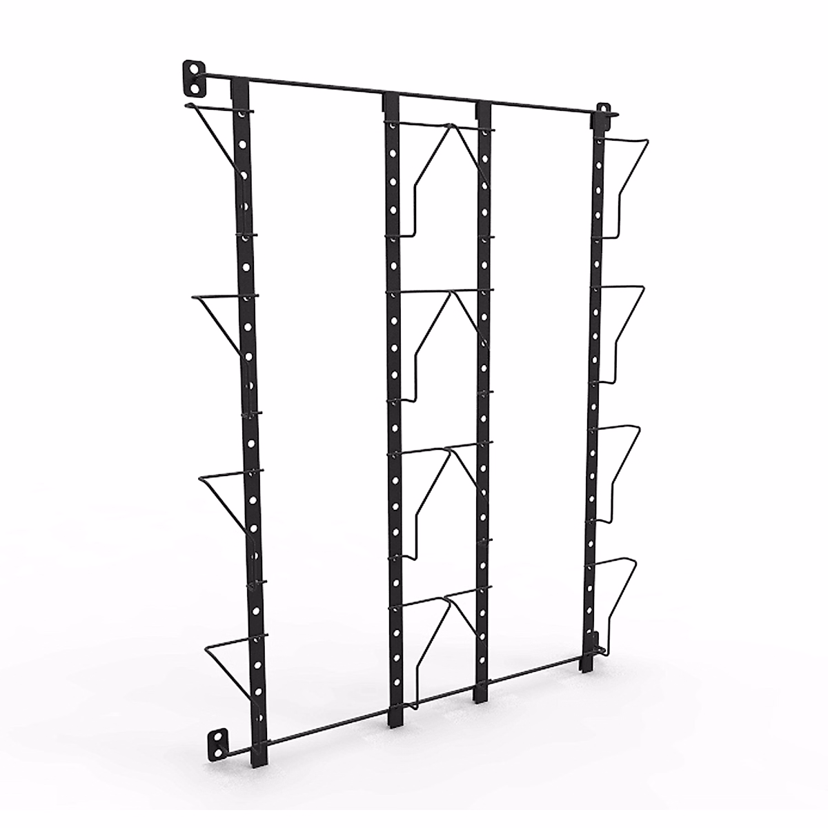 FixtureDisplays® Up to 9.5" Wide 8-Pocket Adjustable Display Rack, Wall Mounted Greeting Post Card Christmas Holiday Card Holders 11608-BLACK-DOUBLE