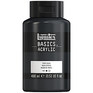 Liquitex BASICS Acrylic Paint, 400ml (13.5-oz) Bottle, Ivory Black