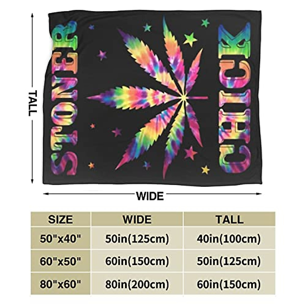 Stoner Chick 420 Weed Leaf Marijuana Pot Leaf Adult Kids Fleece Blanket Throw Blanket for Bedding Living Room Decor Sofa Blanket 80"X60"