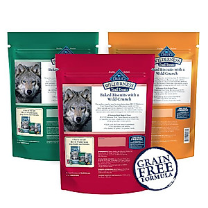 Blue Buffalo Wilderness Variety Pack Dog Treats Made with Natural Ingredients Duck Turkey & Salmon
