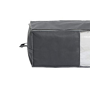 Surblue Under Bed Storage Organizer Large Capacity with Handle Clear Window (Gray)