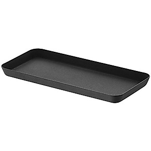 YAMAZAKI home Tower Amenity Tray L Black, Flat,3.5"L x 3.5"W x 1.6"H