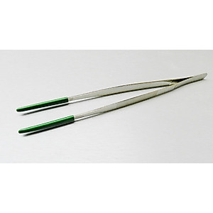 Tweezers Rubber PVC Coated Tips 12" Stainless Steam Ultrasonic Cleaning for Lab Industrial Jewelry Tool Tweezers Tips Have Rubber Coating for Securely Holding to Not Mar Scratch the Article By JTS