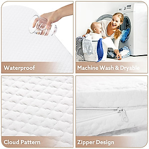 Pro Goleem Baby Diaper Changing Basket, Portable Easy to Clean Moses Basket for Newborn Babies with 1 Foam Pad 2 Waterproof Pad Covers and 1 Diaper Caddy Organizer