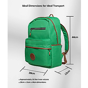 NPO nJoy Laptop Backpack,Fashion Slim Durable Laptops Backpack , Stylish Water Repellent College School Computer Bag for Women & Men Fits 16 Inch Laptop and Notebook (Green)