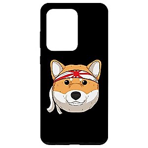 Galaxy S20 Ultra Funny Shiba Inu Uni Dog Red Traditional Bandana Old Flag Case
