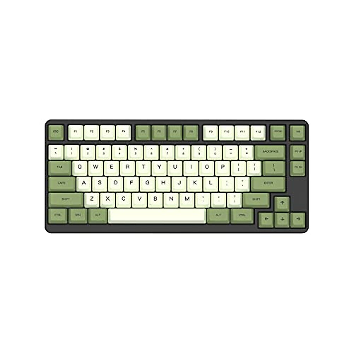IDOBAO Matcha Keycaps Green PBT Keycaps Dye Sublimation OEM Profile Full Layout 128 Keys for Cherry Gateron Kailh Switches Suits gh61/rk61/akko Mechanical Keyboard English Korean Russian(English)